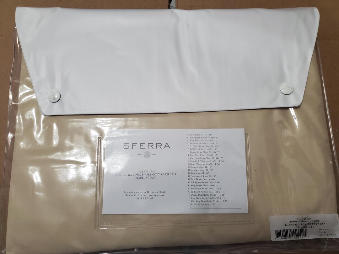 Sferra Celeste Fitted Sheets King Sand - Etsy