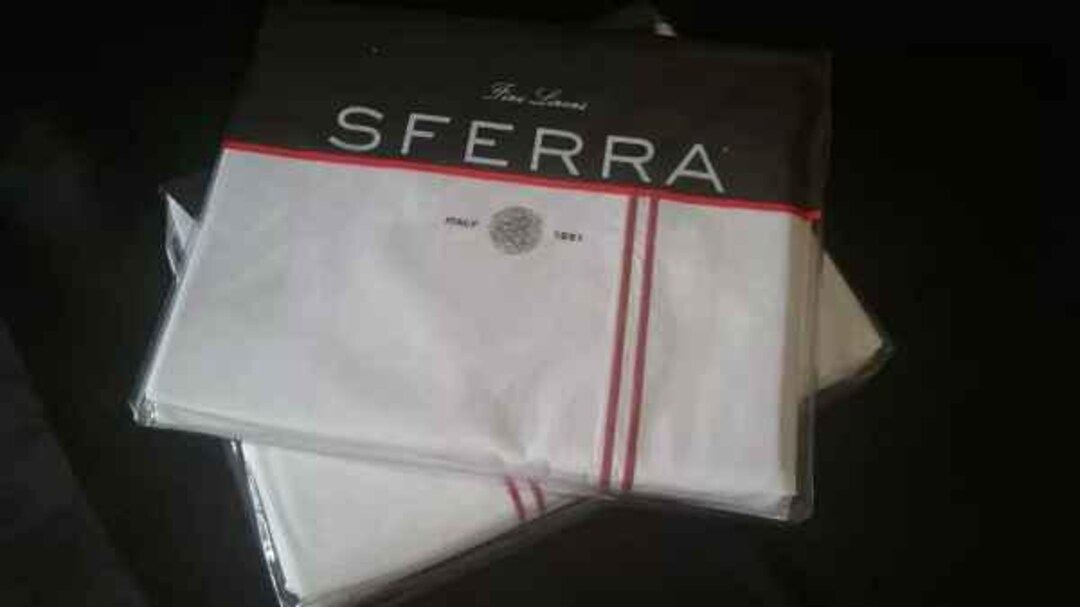 Sferra Grande Hotel Collection Flat Sheet Full Queen White/berry - Etsy
