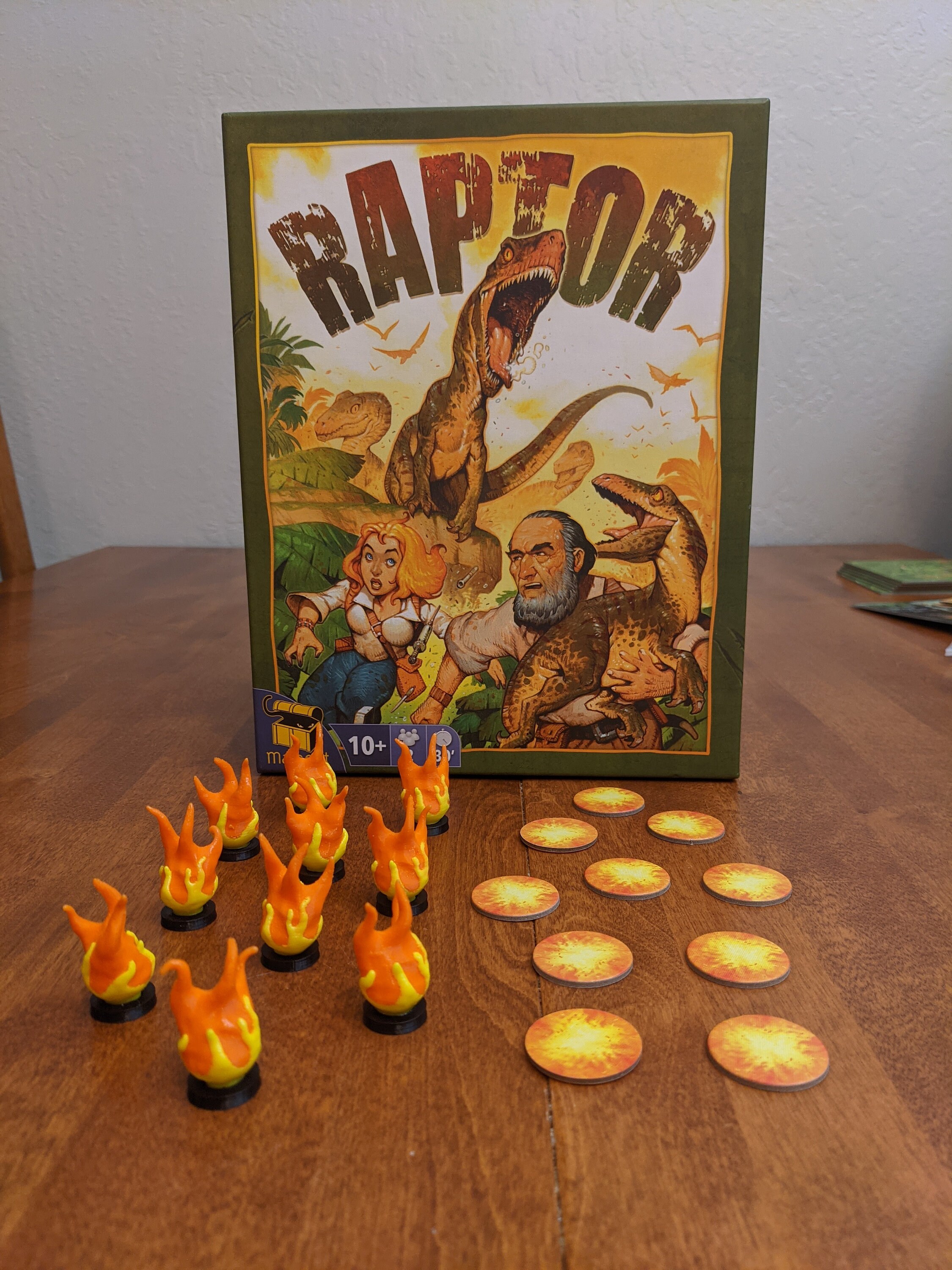 Raptor Board Game Token Upgrade Flame and Boulder - Etsy