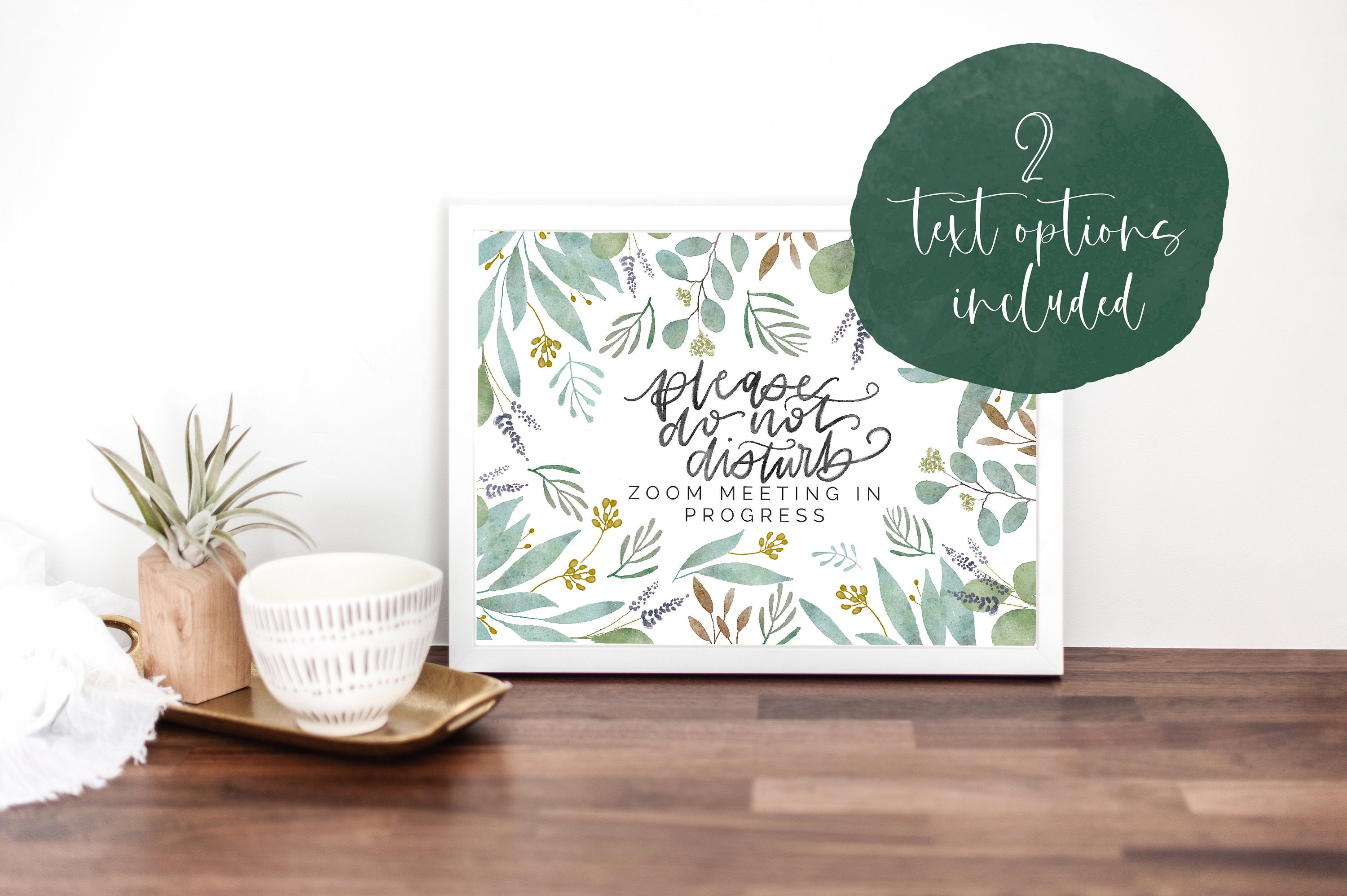 Watercolor Floral Do Not Disturb Art | Privacy Door Sign | Working at ...