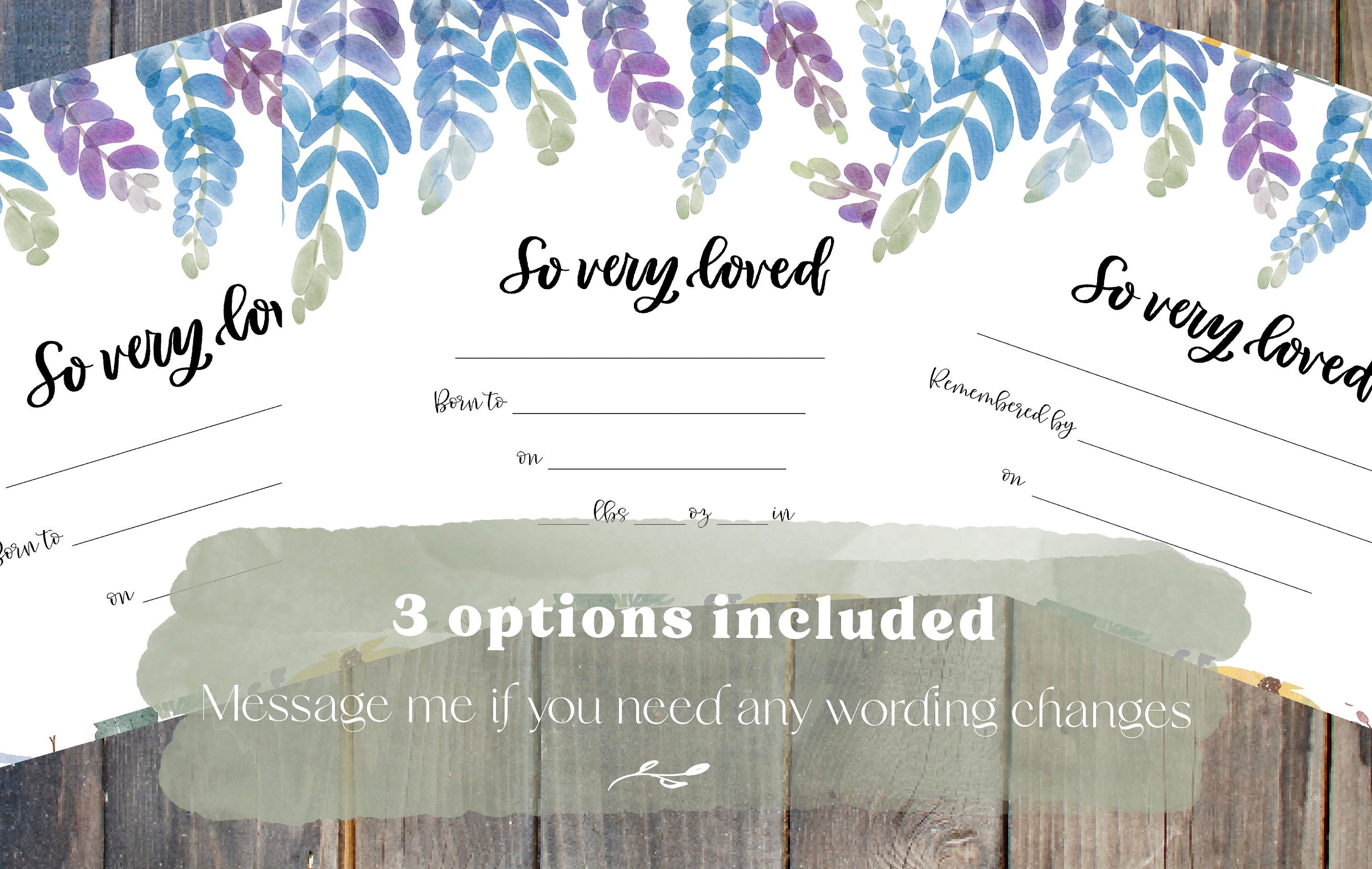 Certificate of Life for Miscarriage Stillbirth & Infant Loss | so Very ...