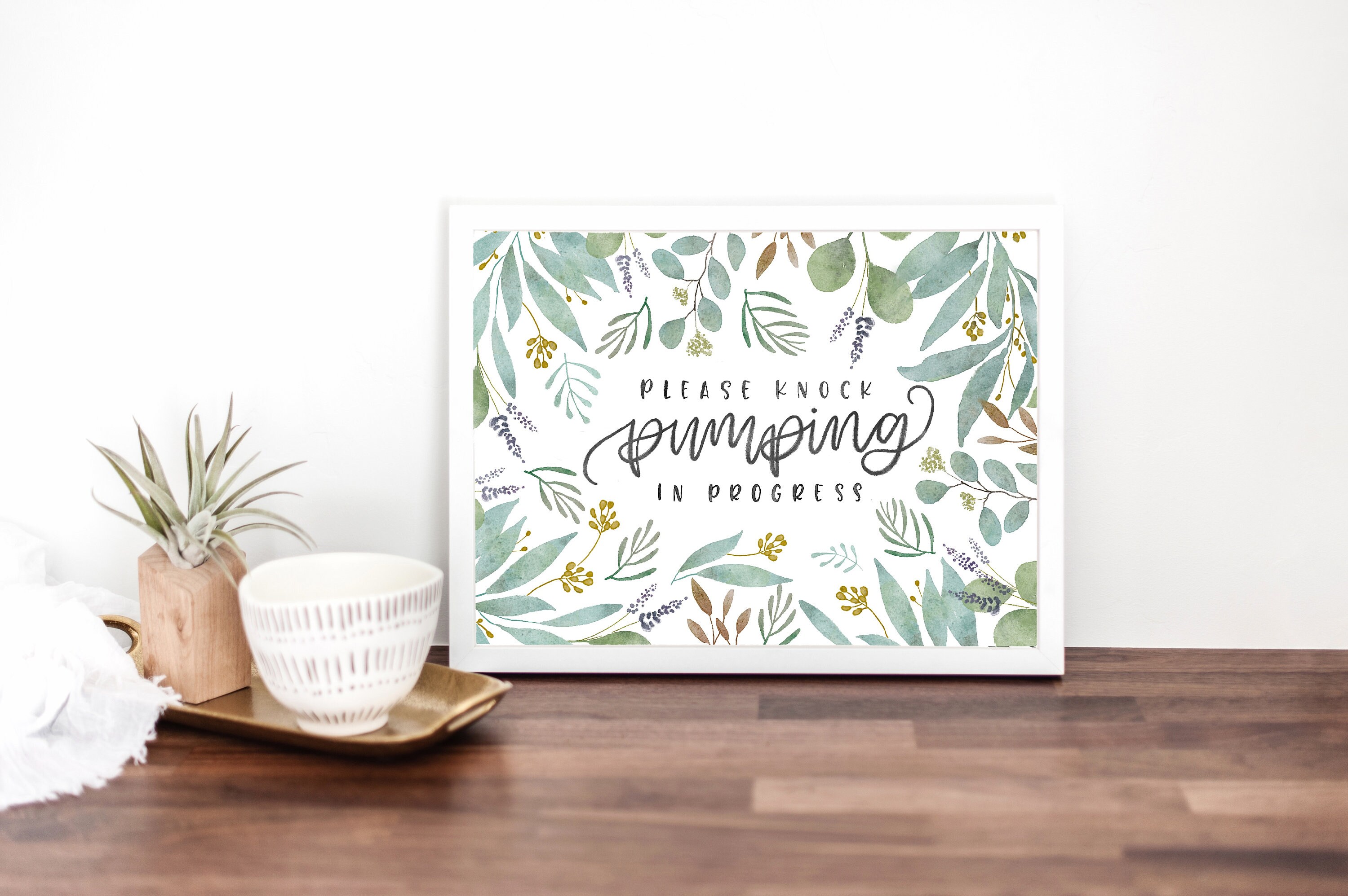 Please Knock Pumping Sign for Nursing Mom Privacy Door Sign Do Not ...