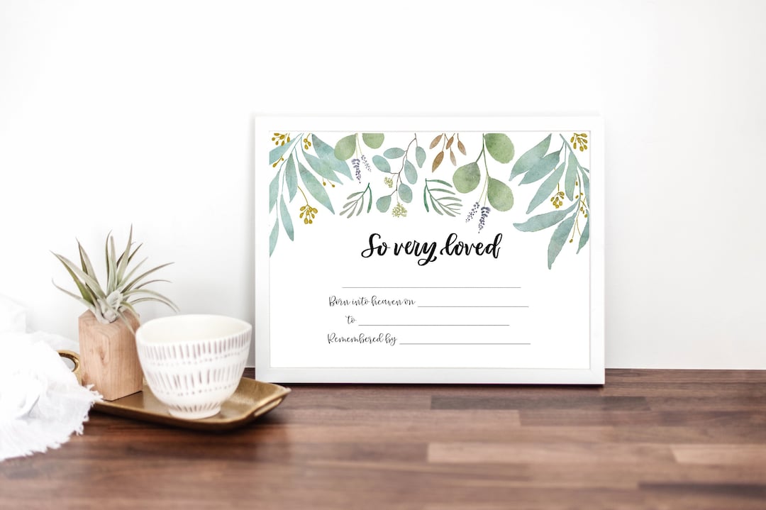 Certificate of Life | Miscarriage, Stillbirth & Infant Loss Keepsake ...