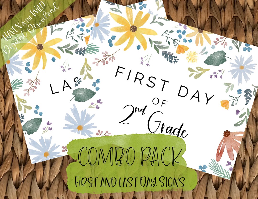 First Day of 2nd Grade Sign | Last-minute Printable First Day of School ...