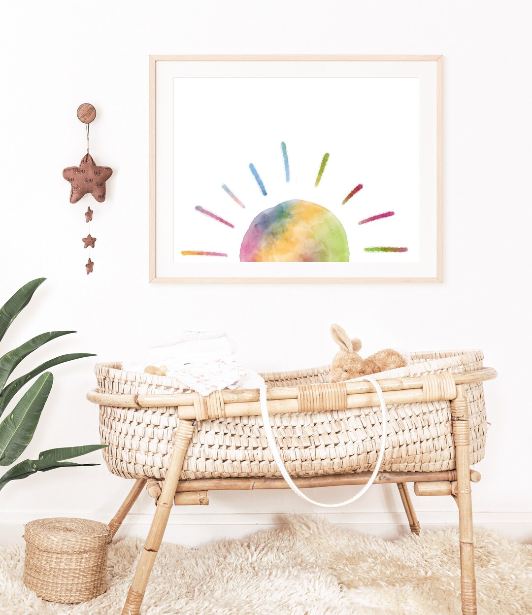 Rainbow Sunrise Wall Art | Large Wall Art | Colorful Nursery Decor ...