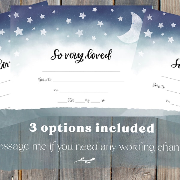 Stillborn Certificate - Etsy