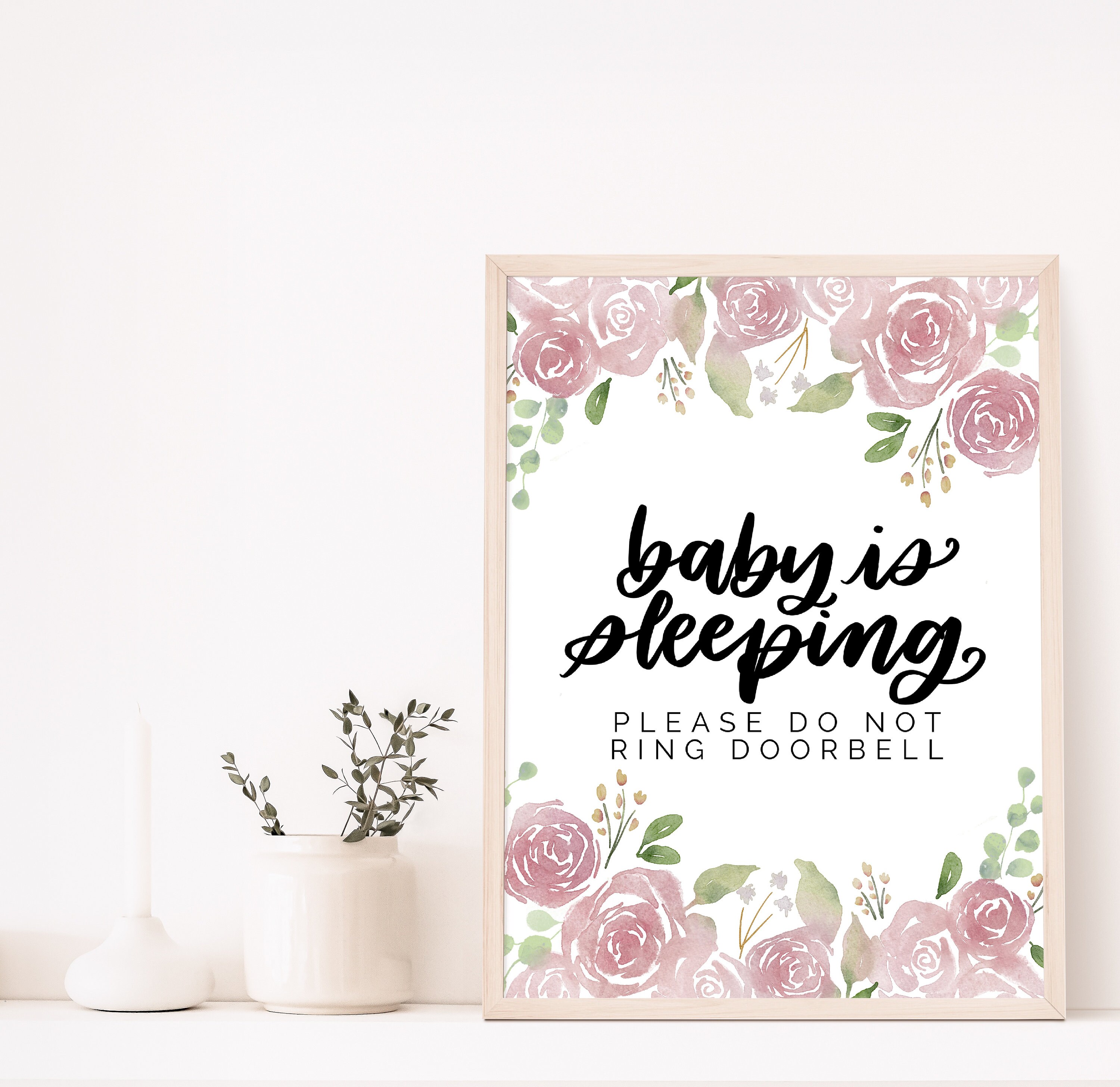 Do Not Disturb Sign | Wildflower Floral Privacy Door Sign | Work From ...