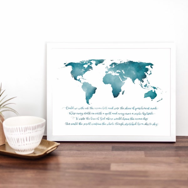 Christian World Map - Etsy