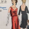 RARE Vintage 1950's Butterick Pattern 5368, Formal Dress, CUT, Size 16 ...