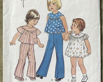 Vintage Simplicity Pattern 8066, NEWBORN Layette (dress, Hat, Kimomo ...