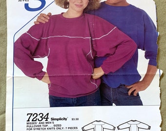 Vintage 1980's Mccall's Pattern 9424, the Gap, Misses' and Men's Long ...