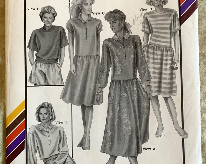 Vintage 1990's Stretch & Sew Pattern 1552, Skimmer Dresses and Tops ...