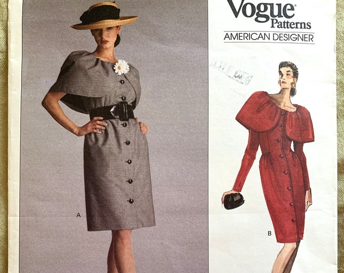 Vintage 1980's Vogue Pattern 2252, American Designer, Oscar Le La Renta ...