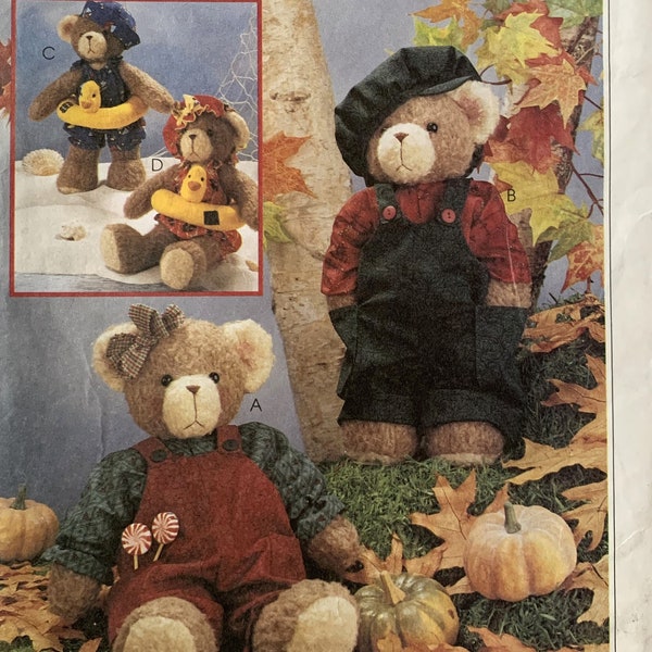 Vintage 1990's Mccall's Crafts Pattern 9389, Straw Stockings Teddy ...