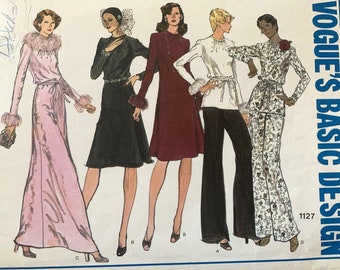 Vintage 1970's Vogue Pattern 1272, Vogue Paris Original, Pierre Balmain ...