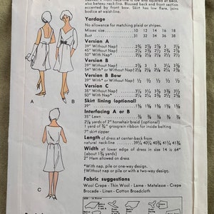 RARE Vintage 1961 Vogue Special Design Pattern 4328, Misses' One Piece ...