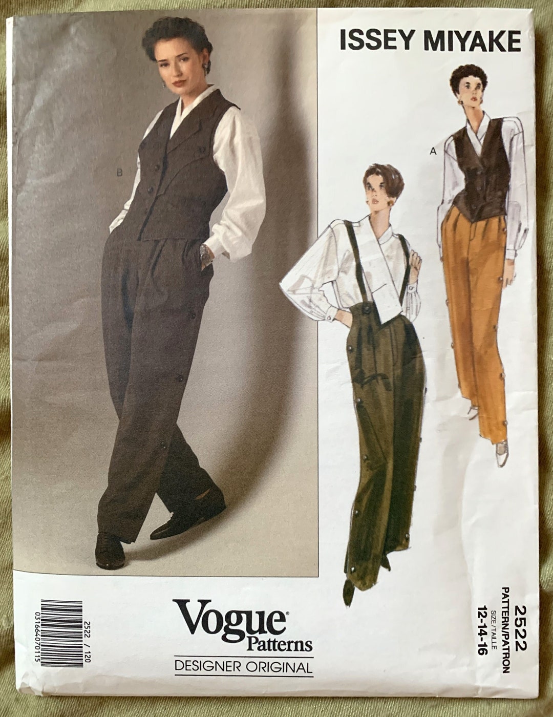 Vintage 1990's Vogue Pattern 2522, Designer Original, Issey Mikaye ...