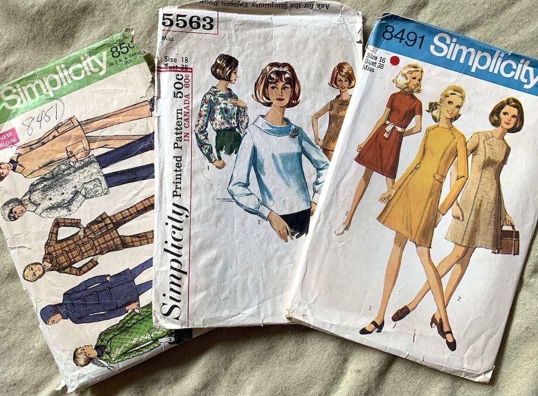 Incomplete 1960's Simplicity Misses' Patterns - Etsy