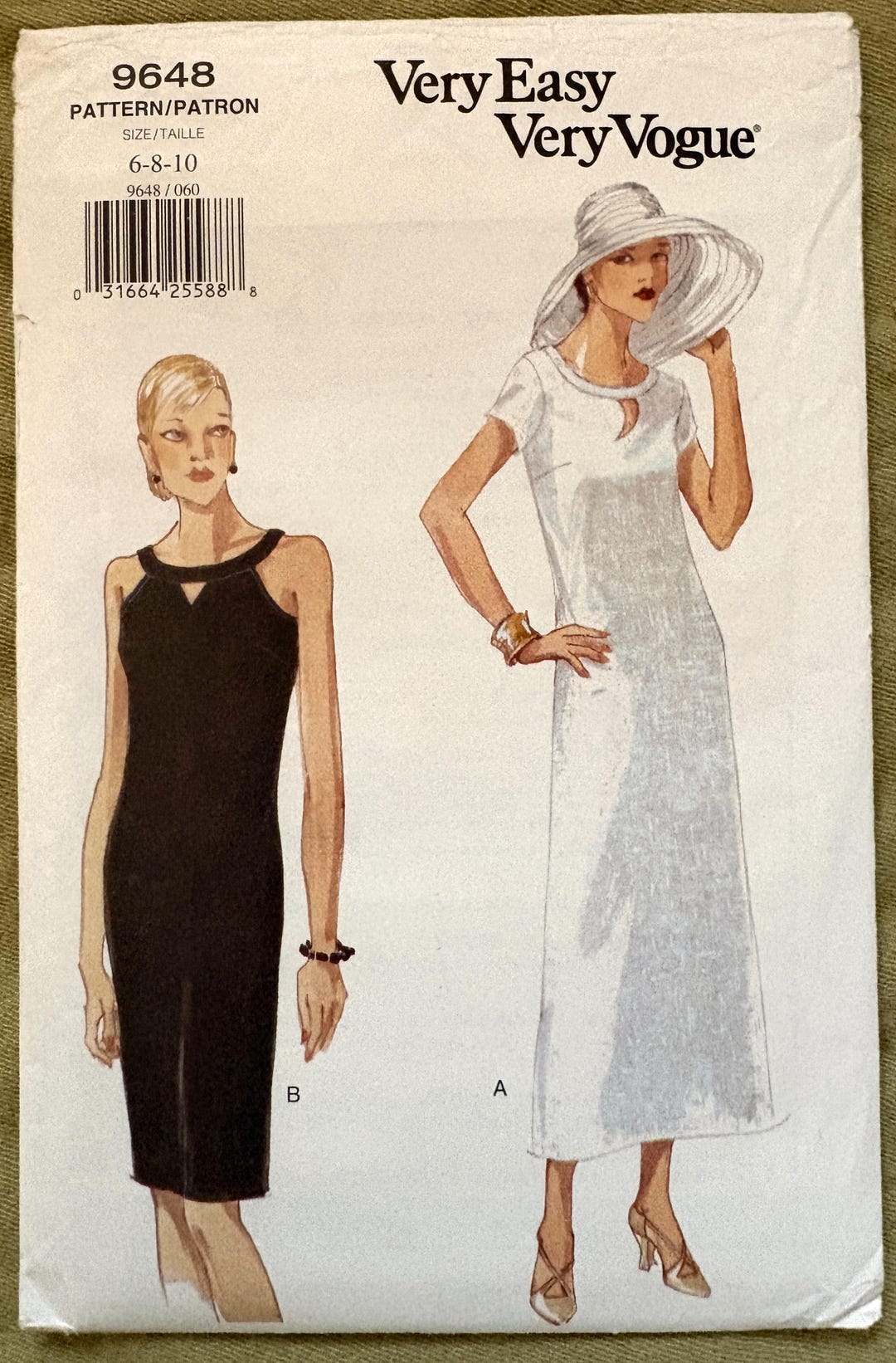 Vintage 1990's Vogue Pattern 9648, Very Easy Very Vogue, Misses'/misses ...