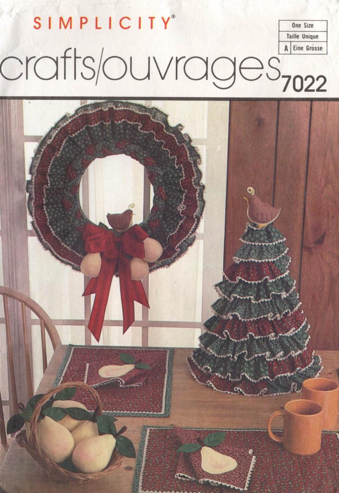 Vintage 1980's Simplicity Crafts Pattern 7022, Christmas Crafts, UNCUT ...