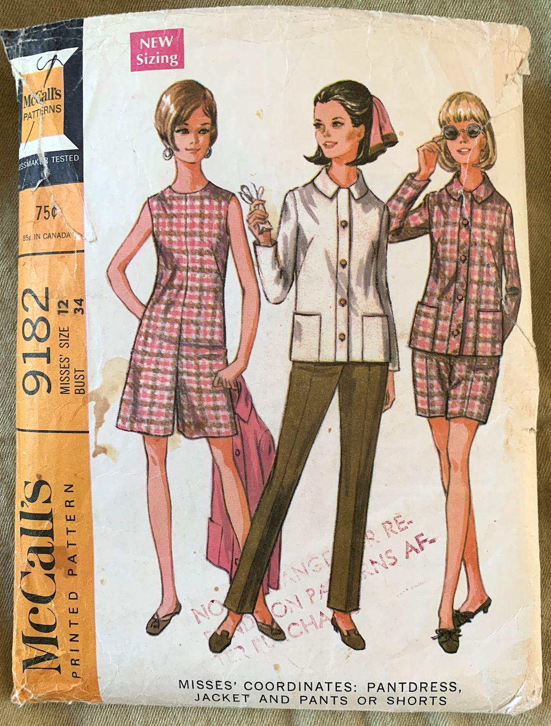 Vintage 1960's Mccall's Pattern 8192, Misses' Coordinates (pantdress ...