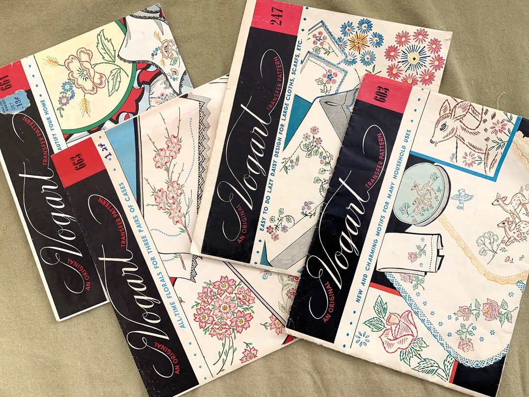 Vintage 1950's Vogart Transfer Patterns - Etsy