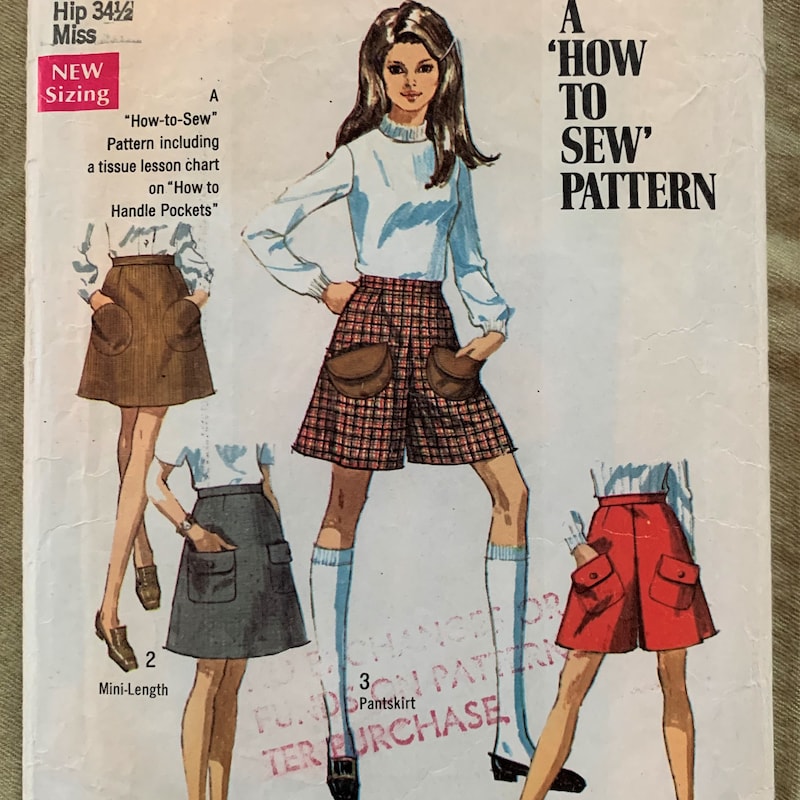 1960s Pantskirt Pattern - Etsy