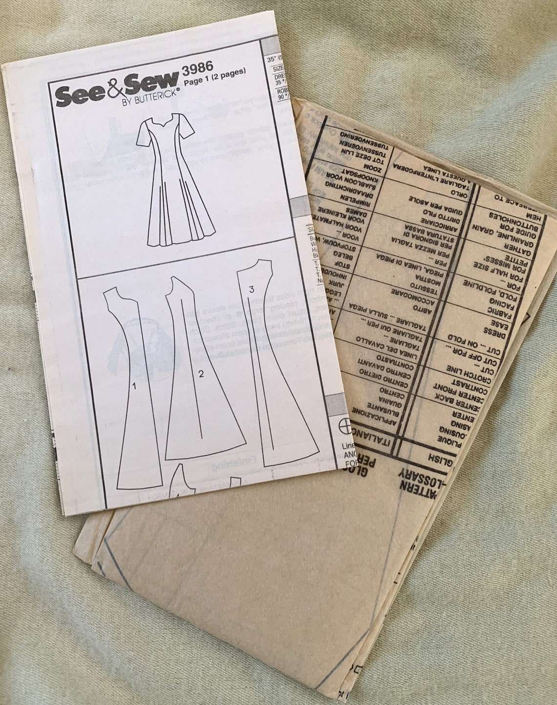Vintage 1990's See & Sew Pattern 3986 - Etsy
