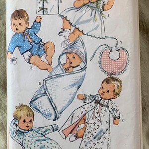 Vintage Simplicity Pattern 8066 NEWBORN Layette dress Hat - Etsy