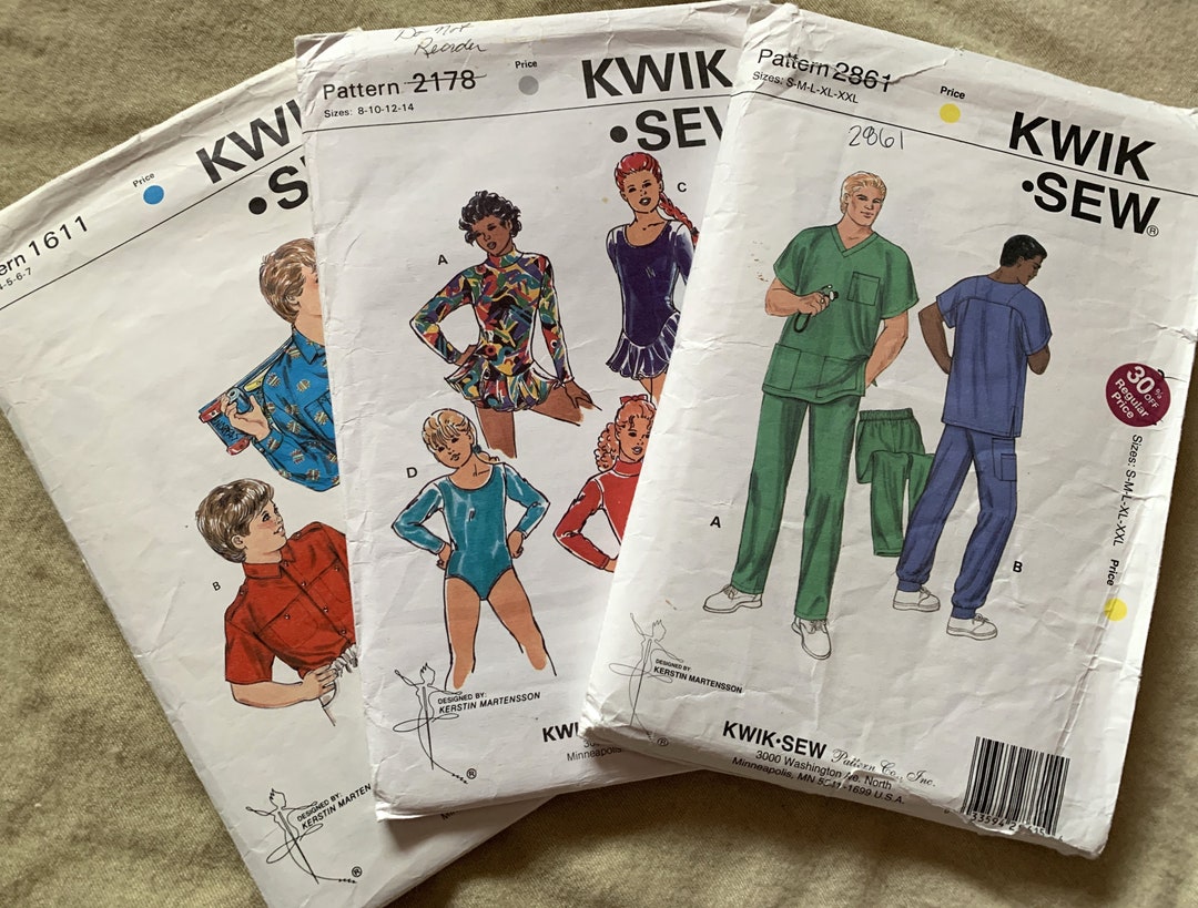 Incomplete Kwik Sew Patterns - Etsy