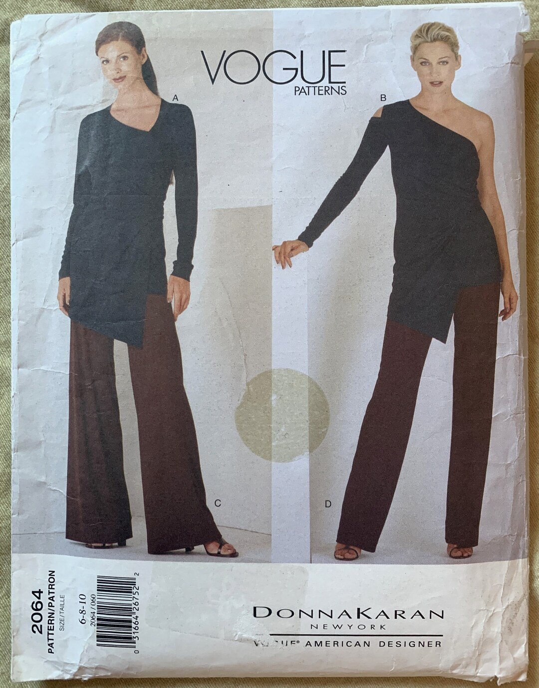 Vintage 1990's Vogue Pattern 2064, Vogue American Designer, Donna Karan ...