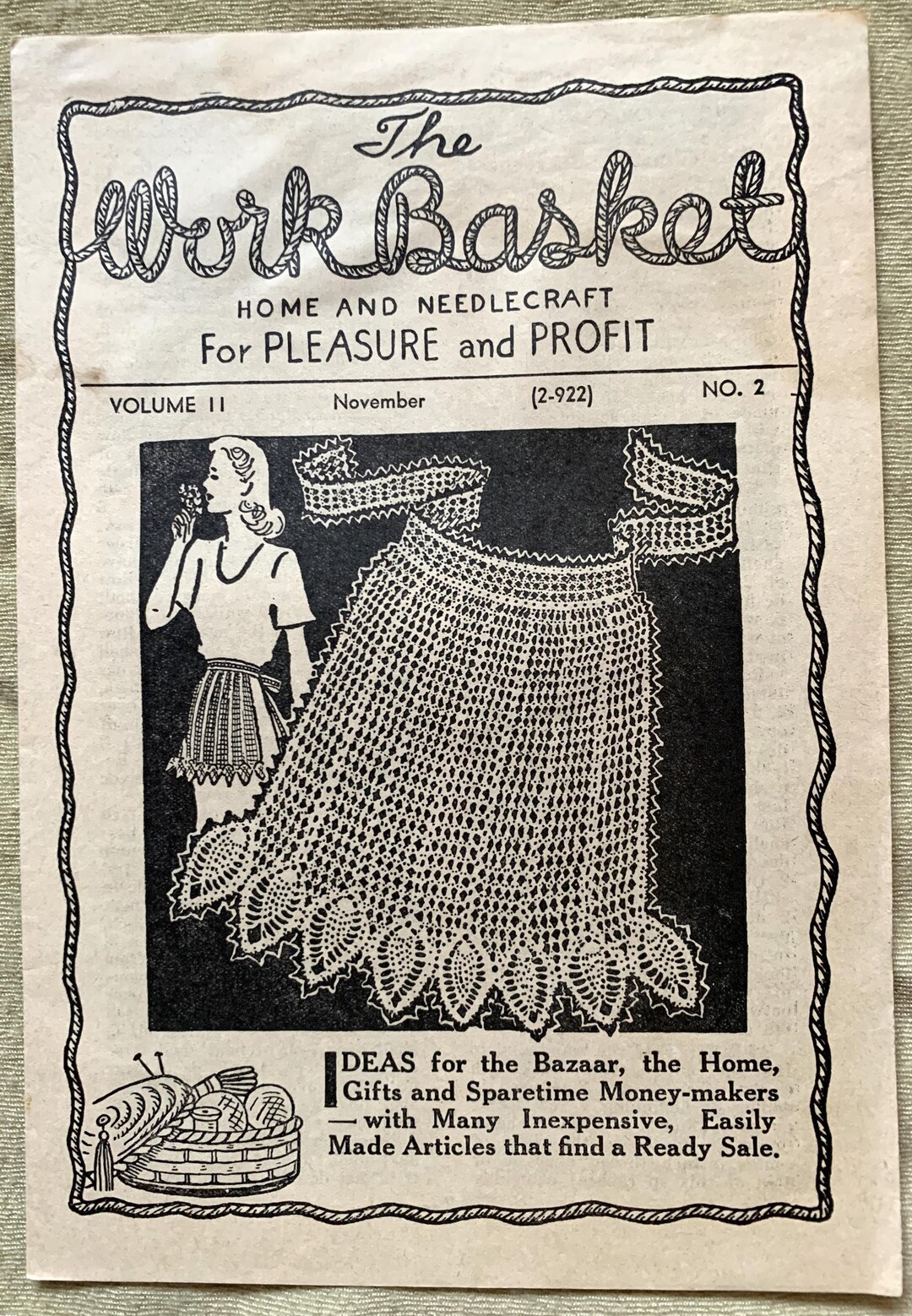 Vintage 1940's the Workbasket Magazines, Home and Needlecraft ...