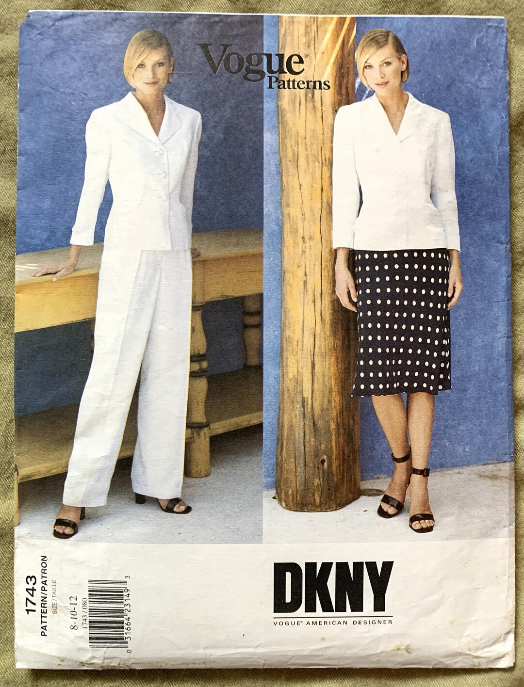 Vintage 1990's Vogue Pattern 1743, Vogue American Designer, DKNY ...