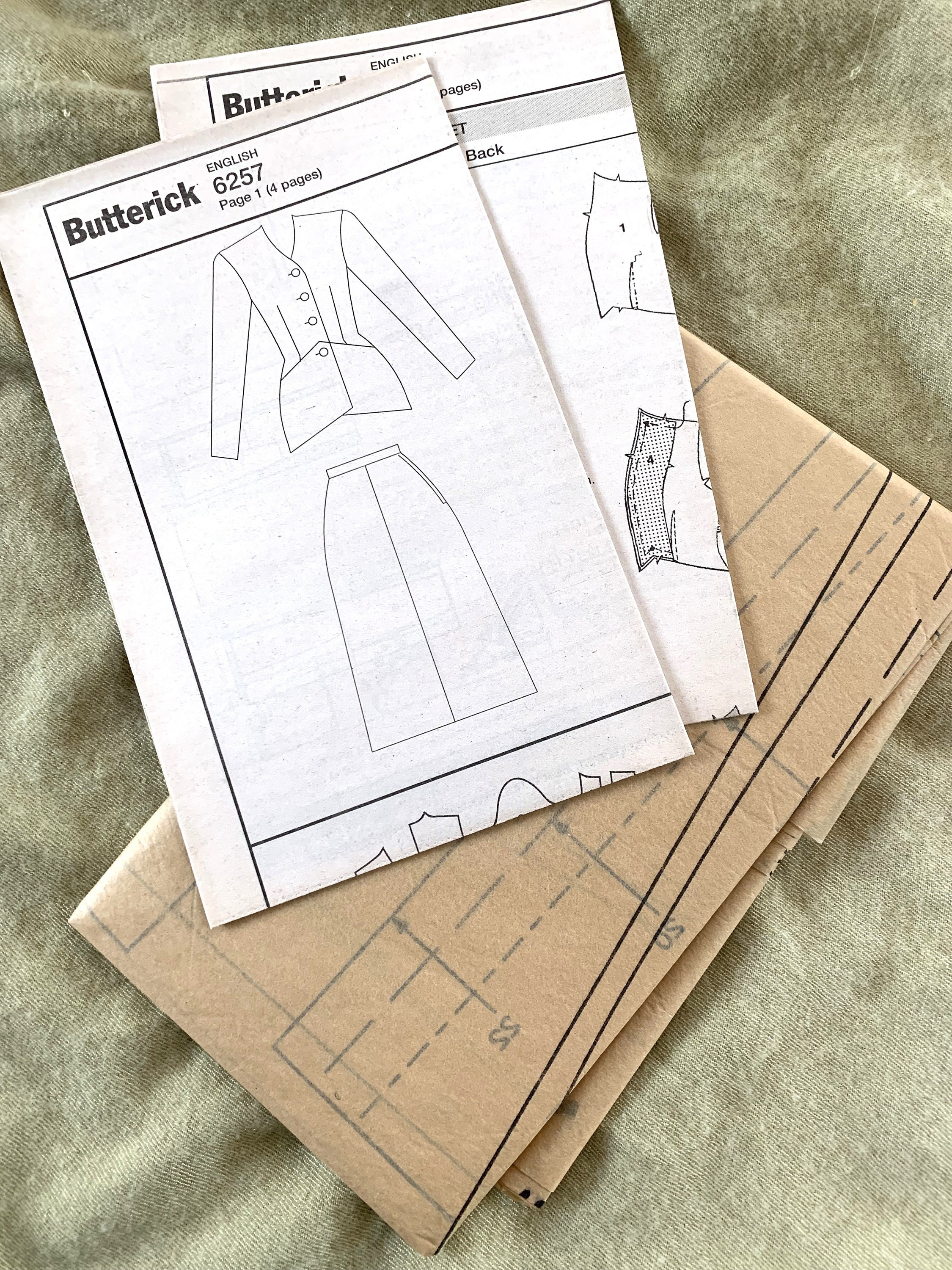 Vintage 1990's Butterick Retro '48 Pattern 6257, Misses' Jacket and ...