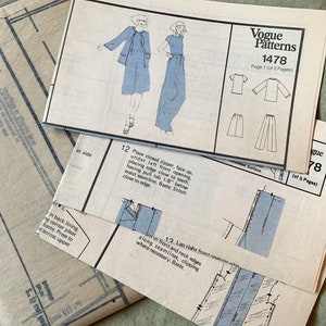 Vintage 1970's Vogue Pattern 1478, American Designer, Anne Klein ...