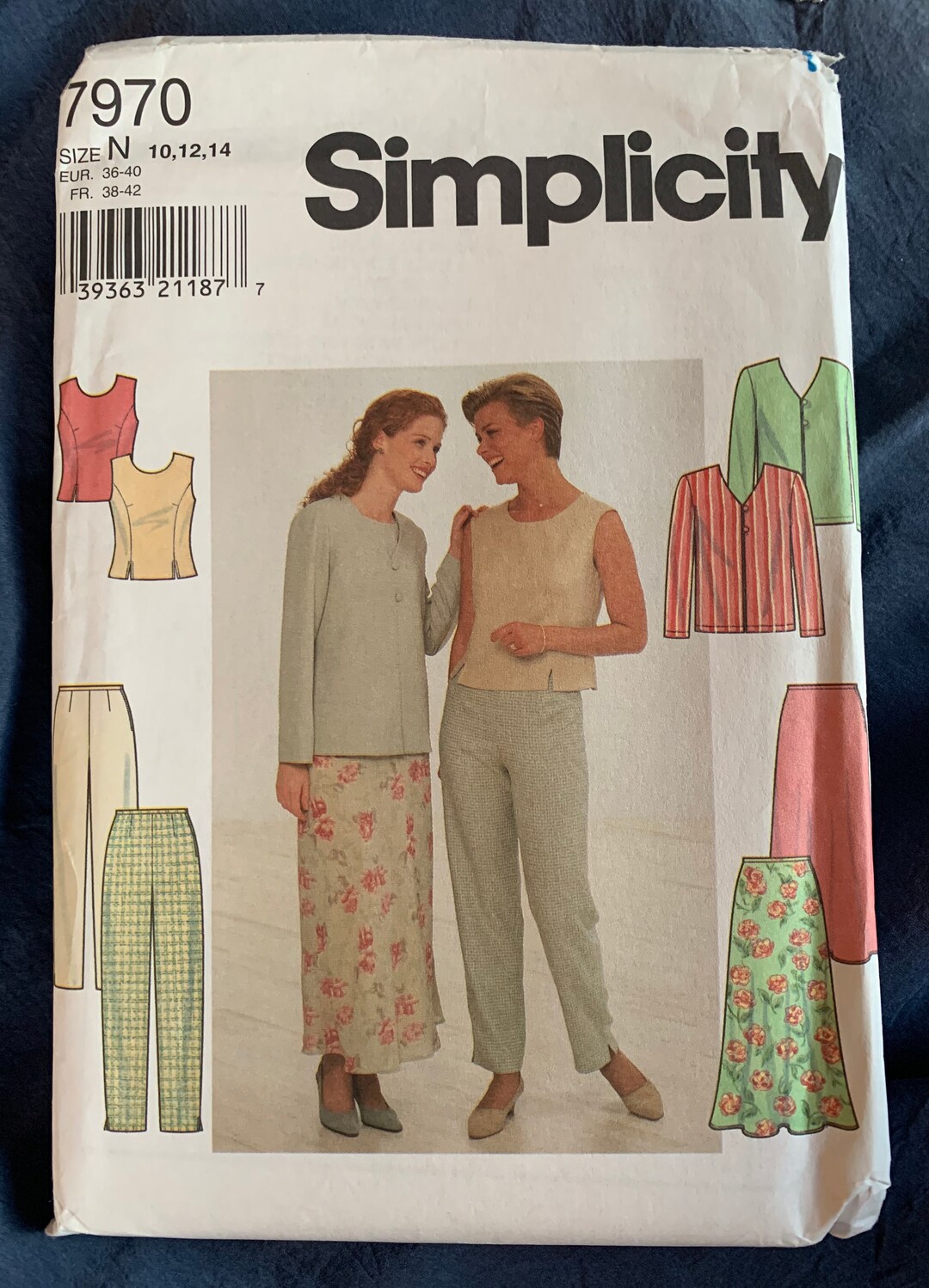 Vintage Simplicity Pattern 7970, UNCUT, Size N (10-12-14) or U (16-18 ...