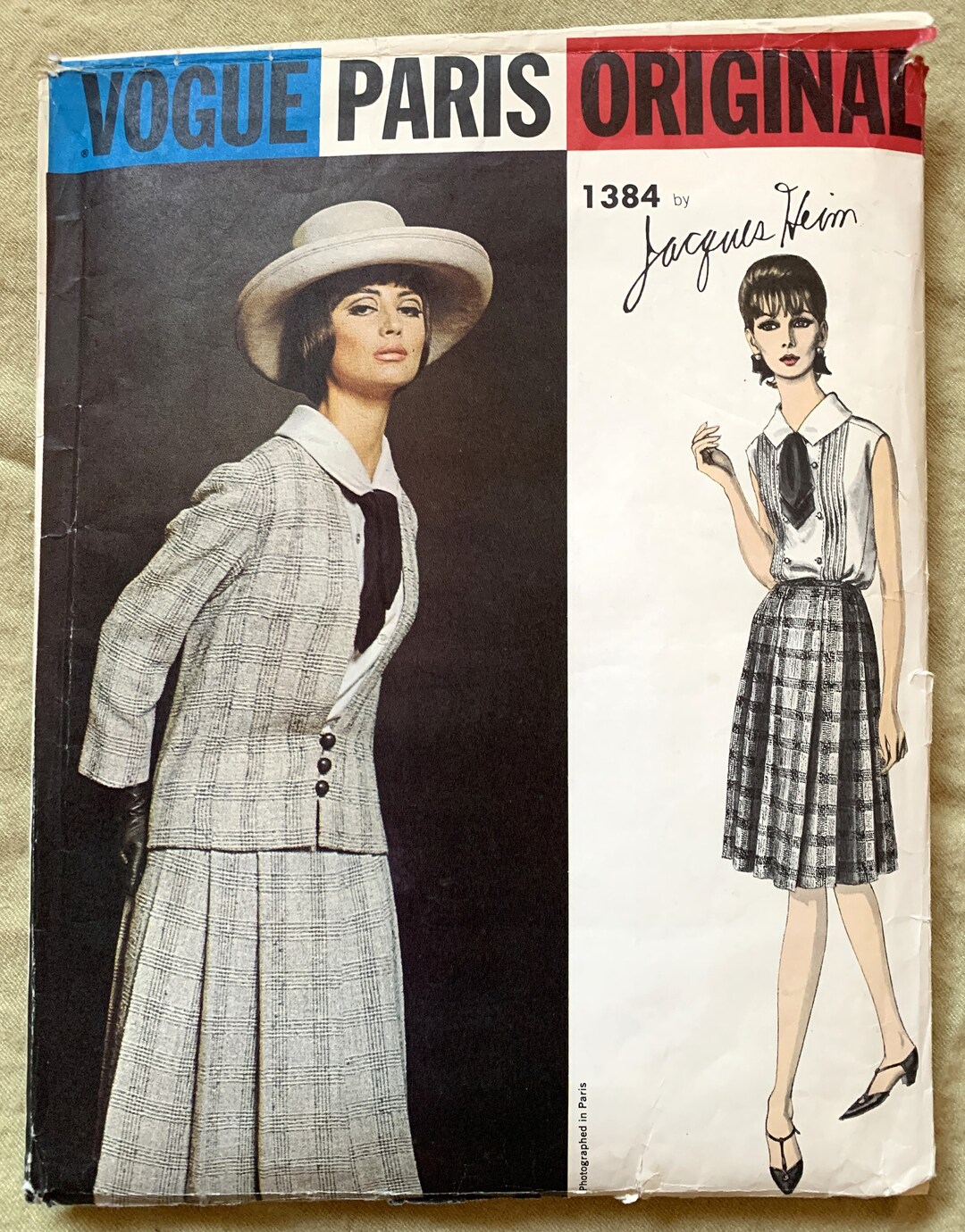 Vintage 1960's Vogue Pattern 1384, Vogue Paris Original, Jacques Heim ...