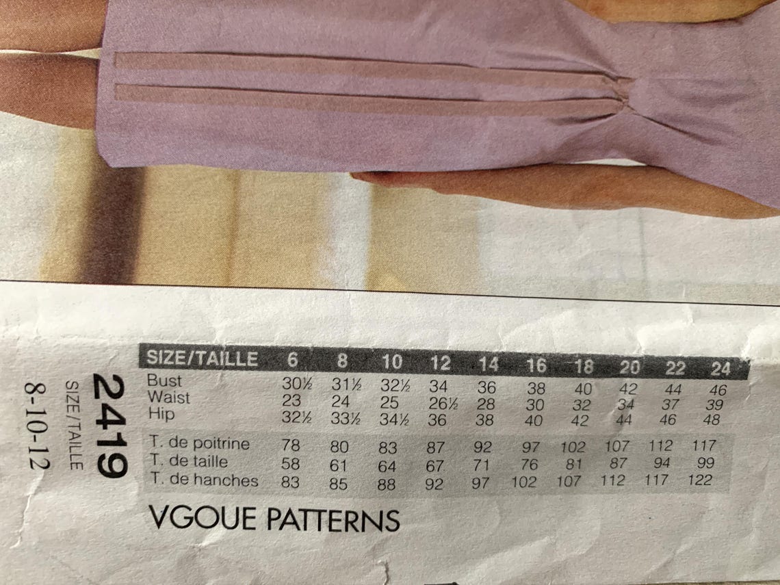 Vintage 2000's Vogue Pattern 2419, Vogue American Designer, Marc Jacobs ...