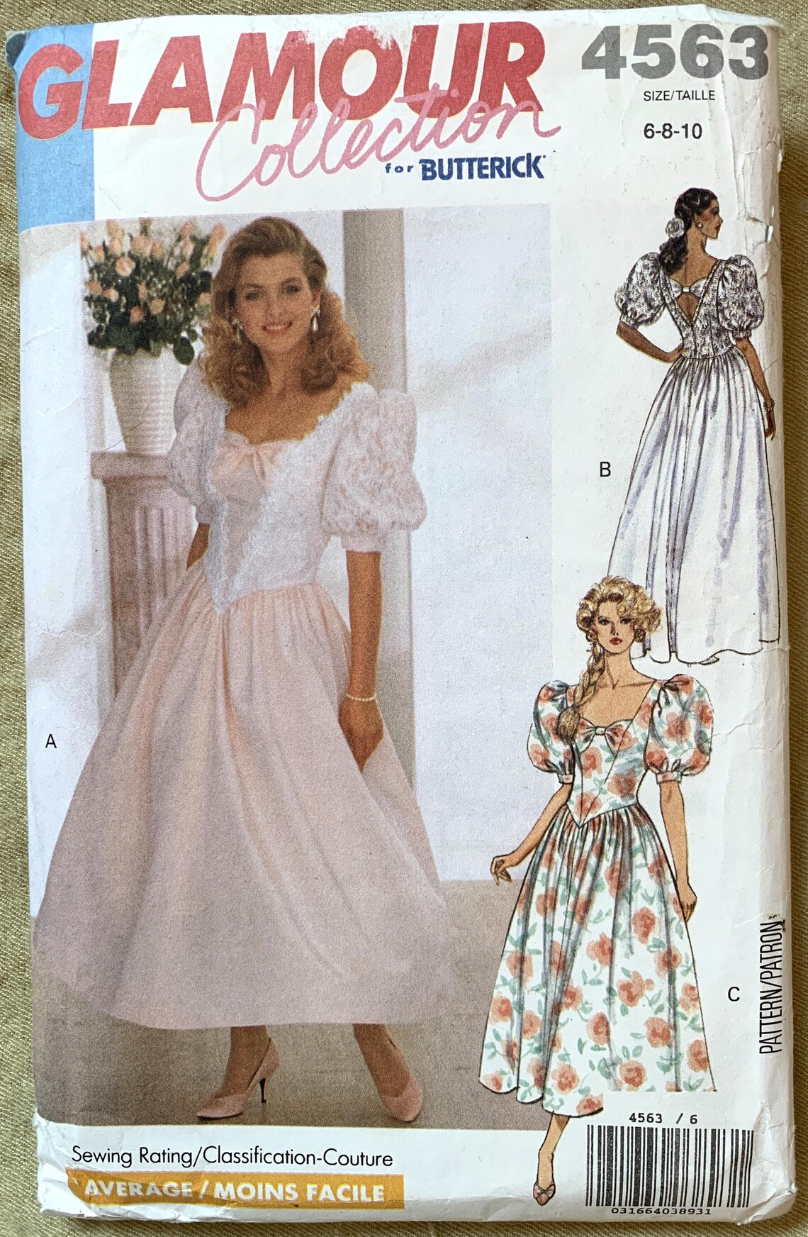 Vintage 1990's Butterick Pattern 4563, Glamour Collection, Misses ...