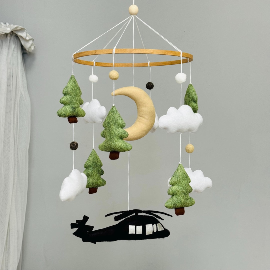 Military Helicopter Baby Mobile, Jet Baby Mobile, Boy Nursery Mobile ...