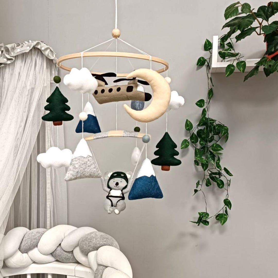 Chinook Helicopter Baby Mobile With Paratrooper, Military Nursery Decor With Koala - Etsy