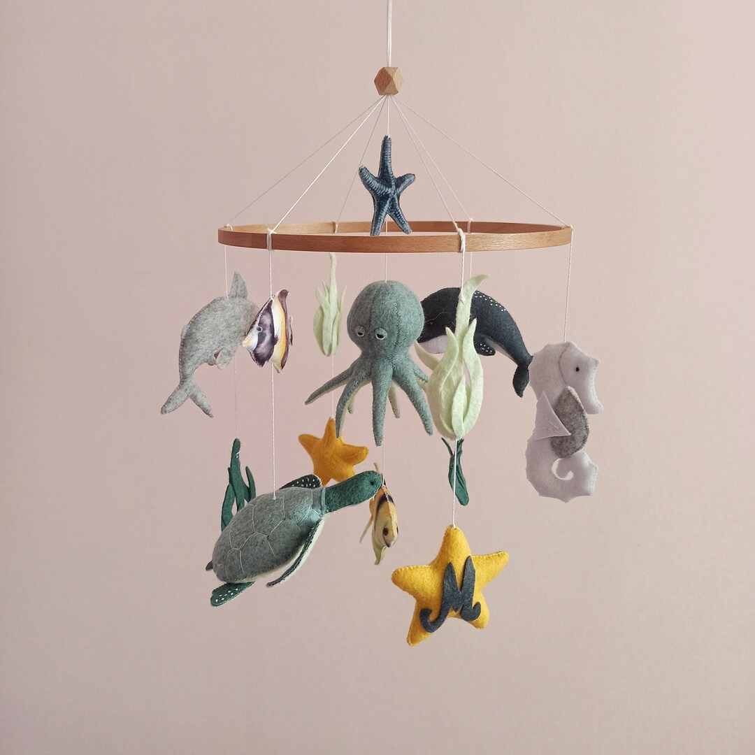 Ocean Baby Mobile for Crib, Under the Sea Life Mobile, Sea Creatures ...