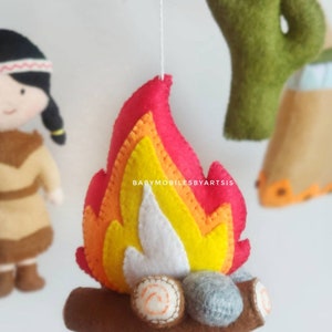 Tribal Theme Mobile Native American Dolls Baby Shower Mobile Cactus ...