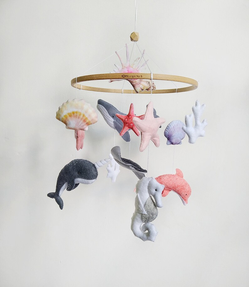 Nautical Mobile for Nursery Ocean Baby Mobile Narwhal | Etsy