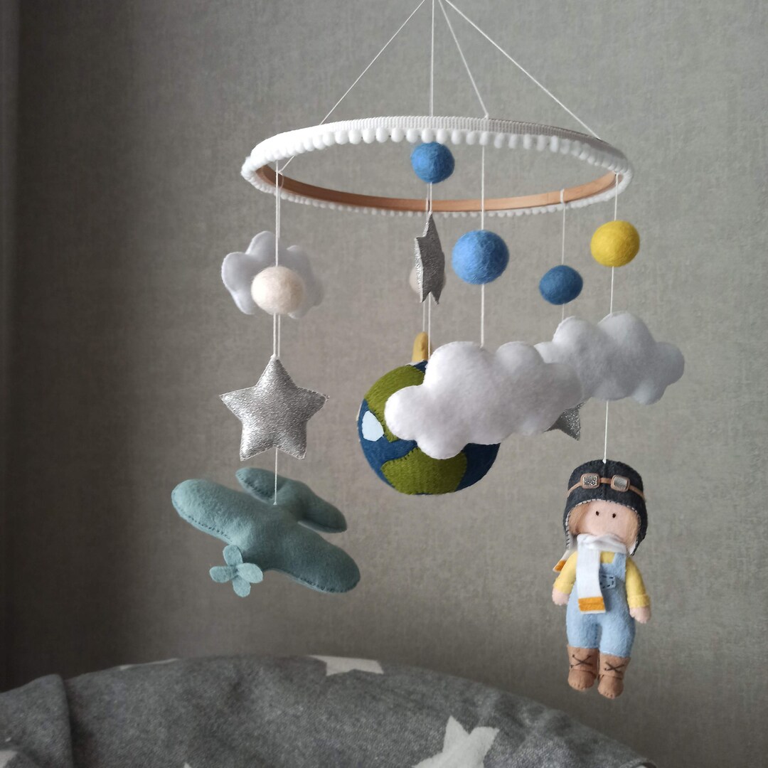 Outer Space Baby Mobile, Space Nursery Decor, Baby First Christmas Gift ...