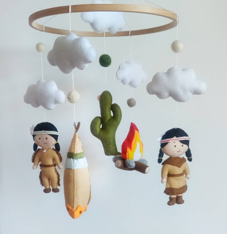 Tribal Theme Mobile Native American Dolls Baby Shower Mobile - Etsy