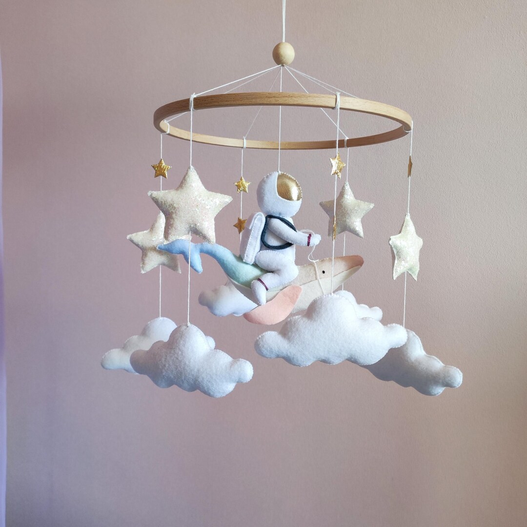 Outer Space Baby Mobile, Space Man Crib Mobile, Hanging Mobile, Baby ...