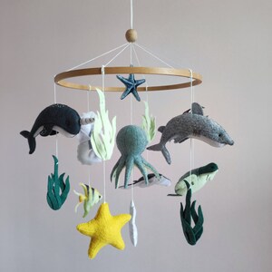 Ocean Mobile for Nursery, Sea Creature Baby Mobile, Octopus Mobile ...