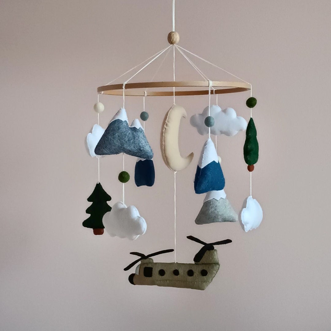 Chinook Helicopter Baby Mobile, Jet Baby Mobile, Boy Nursery Mobile ...