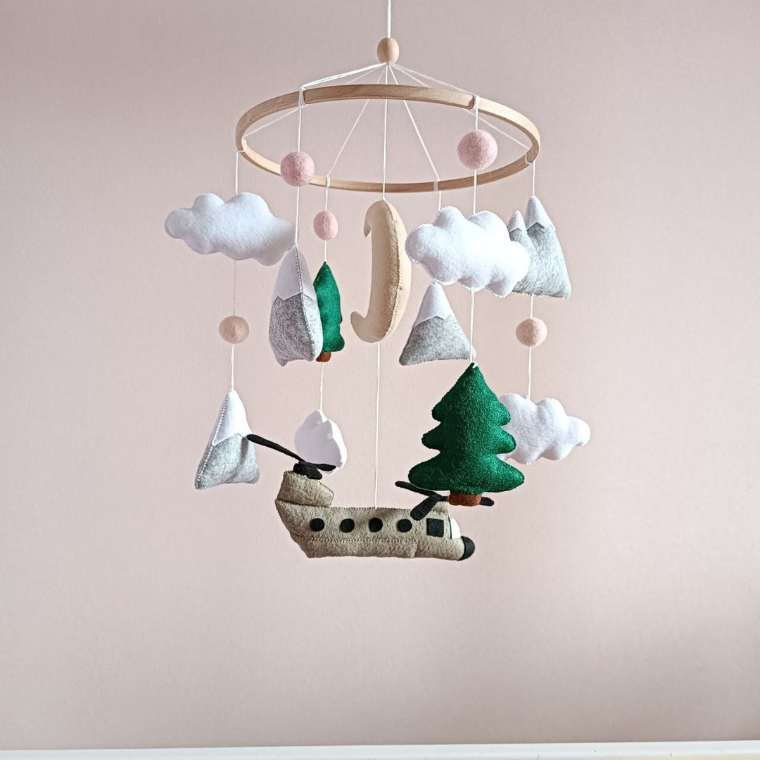 Chinook Helicopter Baby Mobile, Jet Baby Mobile, Gift for Newborn, Baby ...